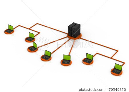 Computer network. - Stock Illustration [70549850] - PIXTA