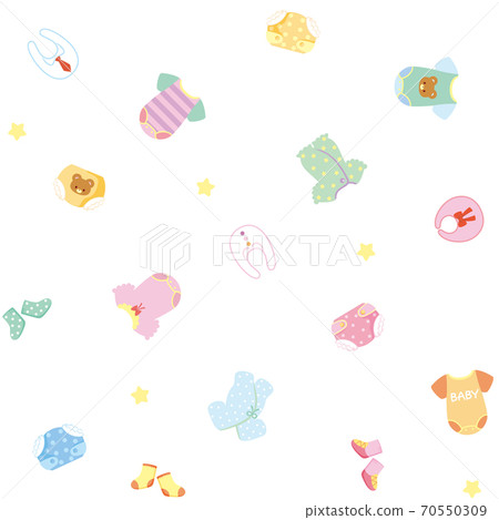 Baby clothes pattern (transparent background) - Stock Illustration ...