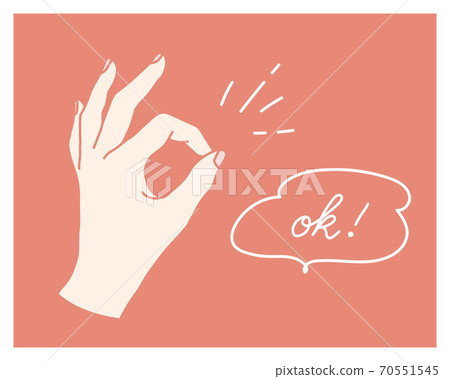 Hand-drawn illustration of OK sign hand / pose... - Stock Illustration ...
