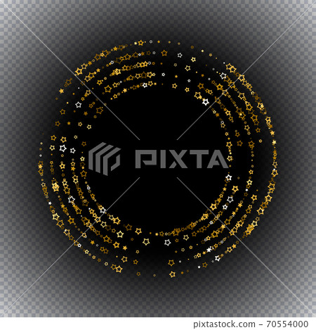 Frame shining stars on black background. Gold...-插圖素材 [70554000] - PIXTA圖庫