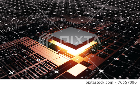 Abstract Central Computer Processors Concept - Stock Illustration ...