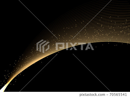Abstract gold curve line design shiny golden... - Stock Illustration ...
