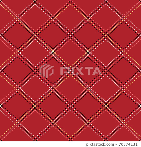 Seamless pattern with contour stitches of...-插圖素材 [70574131] - PIXTA圖庫