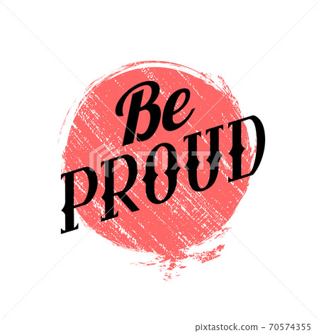 Lettering Be proud written in vintage patterned... - Stock Illustration ...