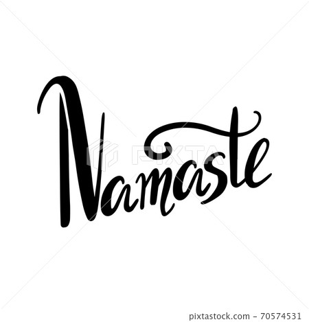 Namaste lettering. Calligraphy inscription.... - Stock Illustration ...