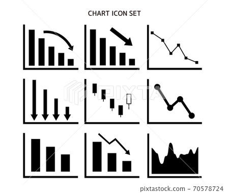 Graph vector illustration set Graph line graph... - Stock Illustration [70578724] - PIXTA