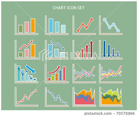 Graph vector illustration set Line graph Stock... - Stock Illustration ...