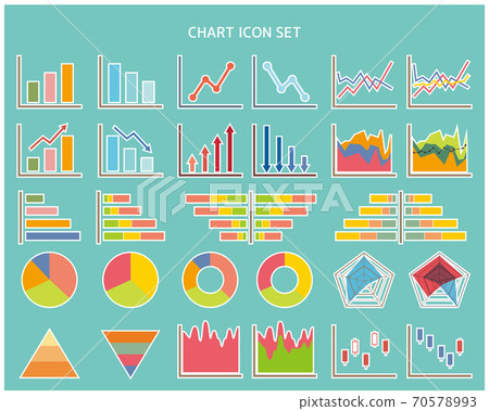 Graph vector illustration set Line graph Stock... - Stock Illustration ...