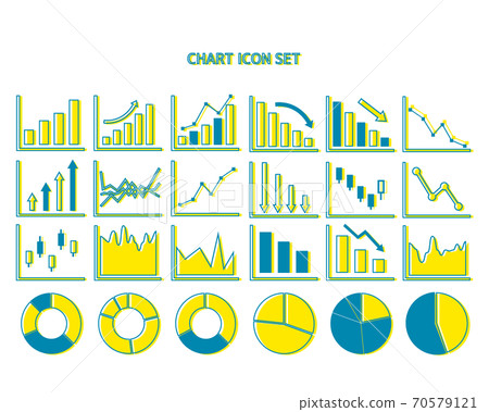 Graph vector illustration set Line graph Stock... - Stock Illustration ...