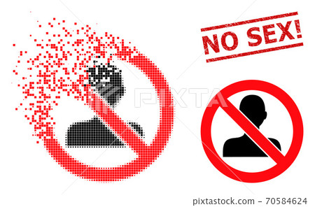 Disappearing Dotted Forbidden Man Icon and... - Stock Illustration ...