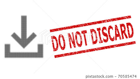 Grunge Do Not Discard Stamp and Halftone Dotted... - Stock Illustration ...