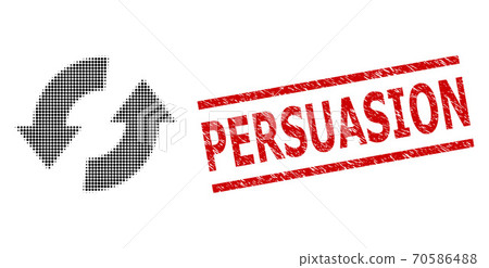 Scratched Persuasion Seal Stamp and Halftone... - Stock Illustration ...