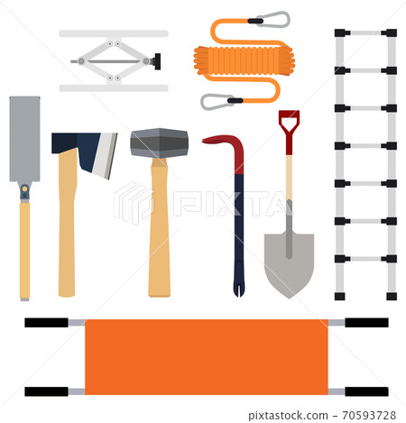 Illustration material Rescue work supplies... - Stock Illustration ...