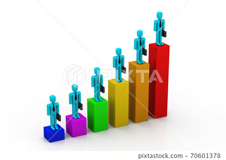 Business team with graph. - Stock Illustration [70601378] - PIXTA
