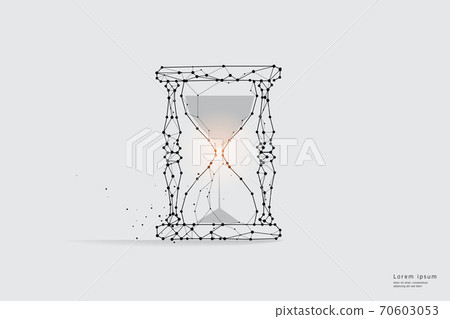 Vector graphic concept of sand watch and times - Stock Illustration ...