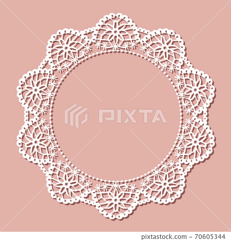 Lace paper background frame material vector... - Stock Illustration ...