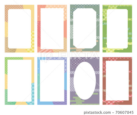 Japanese pattern frame - Stock Illustration [70607845] - PIXTA
