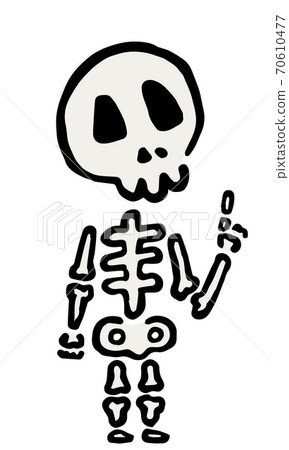Skeleton pointing up - Stock Illustration [70610477] - PIXTA