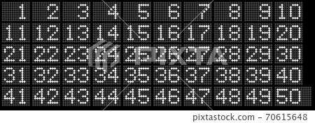 Number illustration electric sign white - Stock Illustration [70615648 ...