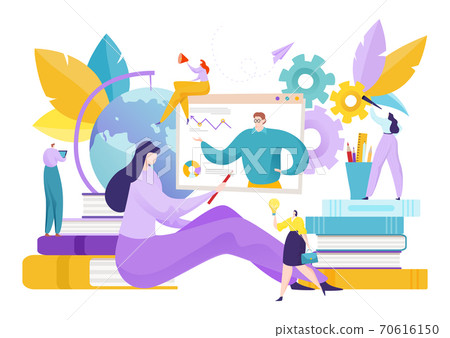 Education in computer, vector illustration.... - Stock Illustration ...