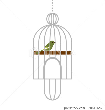 Illustration of a bird in a basket - Stock Illustration [70618652] - PIXTA