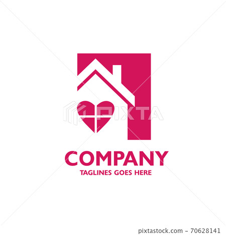 heart, house, logo - Stock Illustration [70628141] - PIXTA