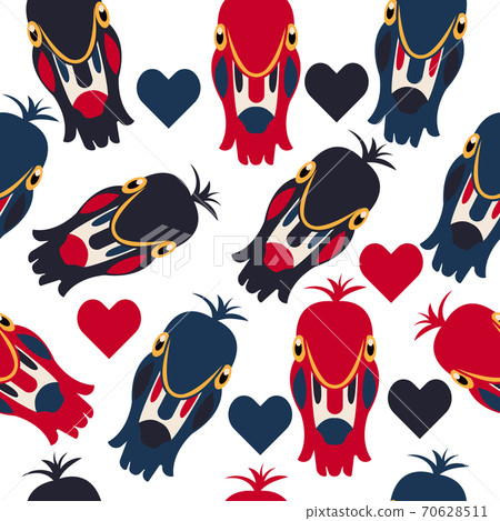 Abstract Duck Seamless Background Pattern - Stock Illustration ...