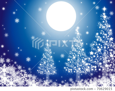 Christmas triple tree blue - Stock Illustration [70629015] - PIXTA