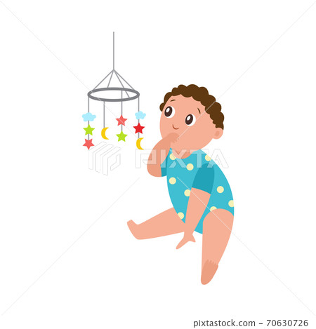 Baby brain development picture, flat cartoon... - Stock Illustration ...