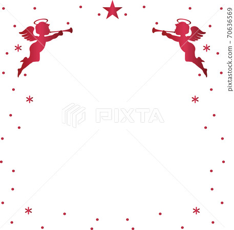 Christmas angel frame illustration material - Stock Illustration ...