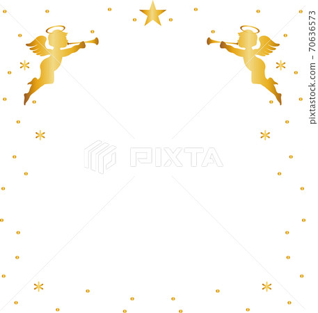 Christmas angel frame illustration material - Stock Illustration ...
