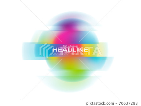 Colorful distorted circle abstract geometric... - Stock Illustration ...
