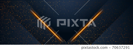 Abstract tech geometric background with glowing... - Stock Illustration ...