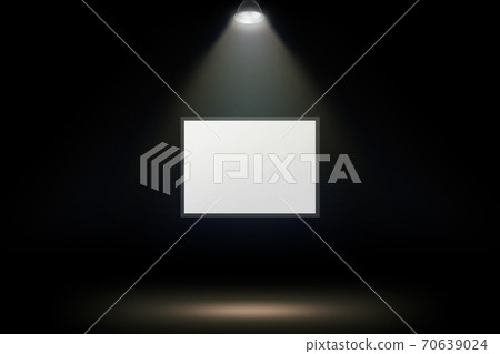 Wall-mounted picture frame spotlight background... - Stock Illustration ...