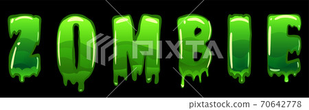 Zombie text logo design green slime styled... - Stock Illustration ...