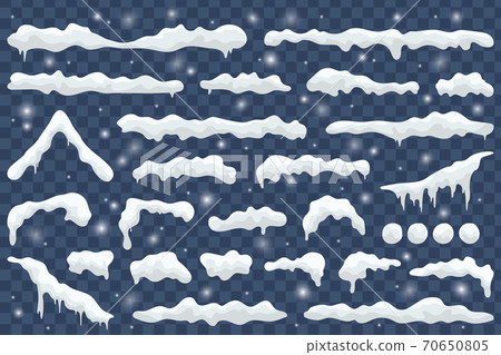 snow caps set - Stock Illustration [70650805] - PIXTA