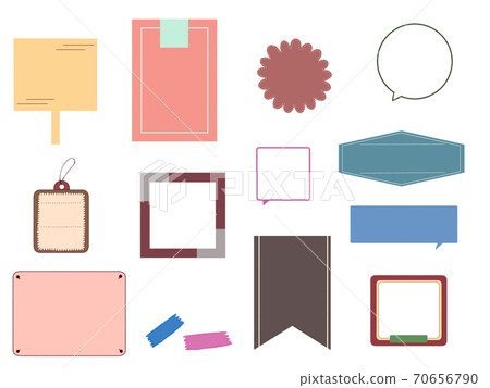 Icon callout label set white background - Stock Illustration [70656790 ...