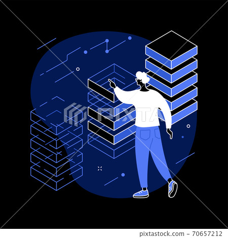 Database abstract concept vector illustration. - Stock Illustration ...