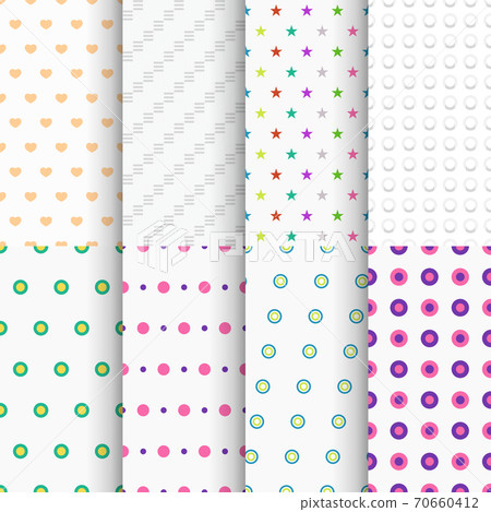 light colored seamless background patterns in set - Stock Illustration ...