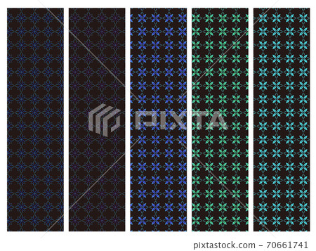 Blue line pattern material set on a black... - Stock Illustration ...