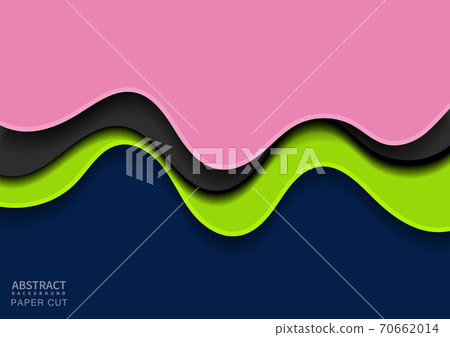 Abstract colorful paper cut background with... - Stock Illustration ...