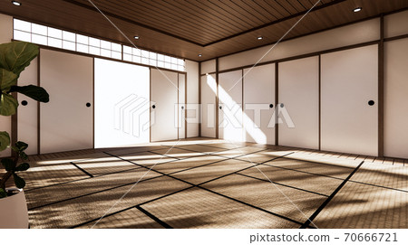 The room is spacious design of the Japanese... - Stock Illustration ...