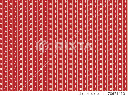 Snowflake and striped pattern, red - Stock Illustration [70671410] - PIXTA