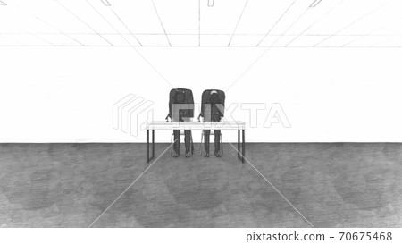 Press conference: Male apology, with desk, with... - Stock Illustration ...