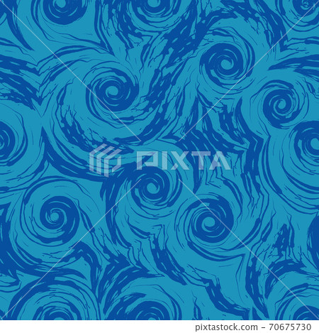 Seamless vector pattern of turquoise spirals... - Stock Illustration ...