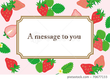 Strawberry message card - Stock Illustration [70677133] - PIXTA