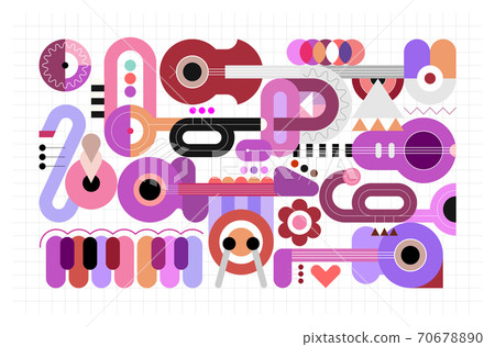 Abstract Music Design - Stock Illustration [70678890] - PIXTA