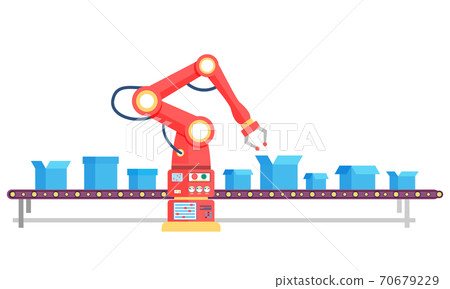 Manufacturing Workplace with Containers Vector - Stock Illustration ...
