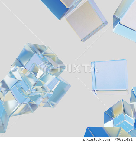 Ice cubes. Abstract background of ice... - Stock Illustration [70681481] - PIXTA
