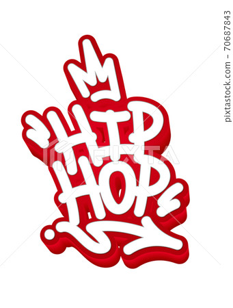 Hip Hop Tag Graffiti Style Label Lettering.... - Stock Illustration ...